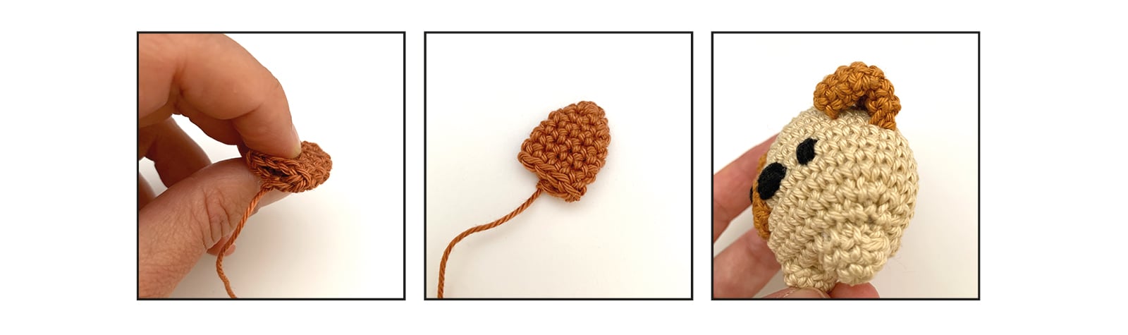 Free Cute Dog Amigurumi keychain crochet pattern