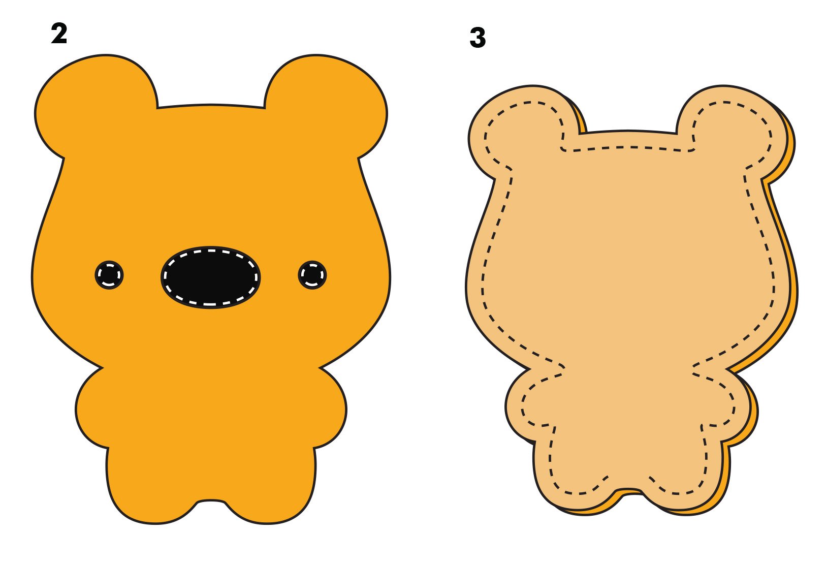 Free Bear sewing pattern - DIY Fluffies Amigurumi crochet and Toy ...
