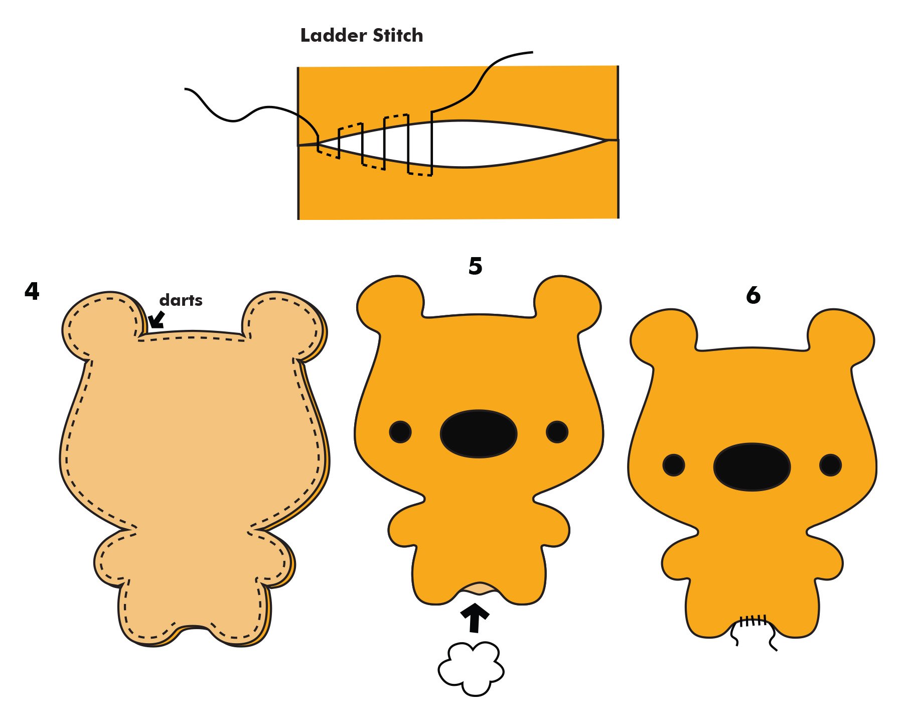 Free Bear sewing pattern - DIY Fluffies Amigurumi crochet and Toy ...