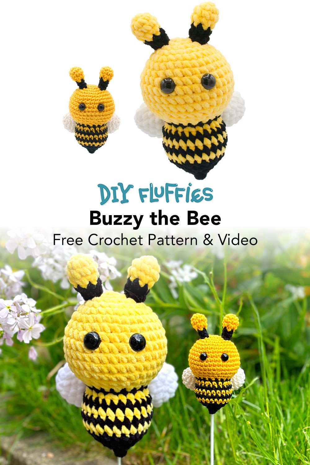 Free Bee Crochet Pattern - DIY Fluffies Amigurumi patterns