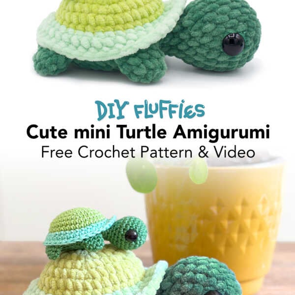 Free Turtle Crochet Pattern - DIY Fluffies Amigurumi patterns