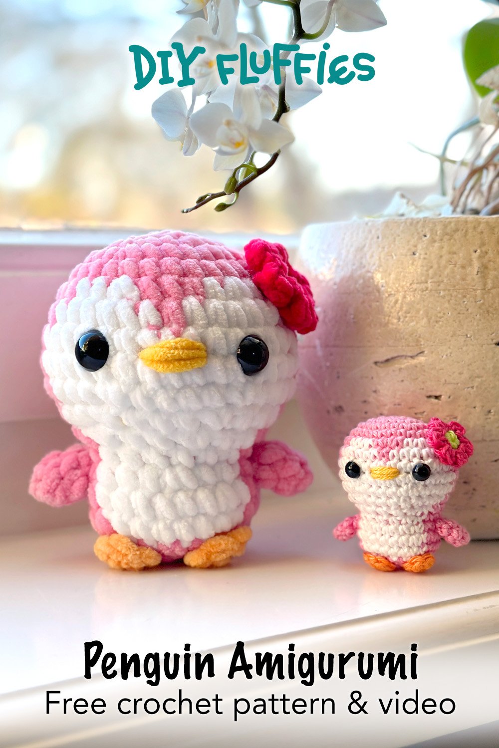 Free Penguin Crochet pattern – DIY Fluffies Amigurumi patterns – 💕