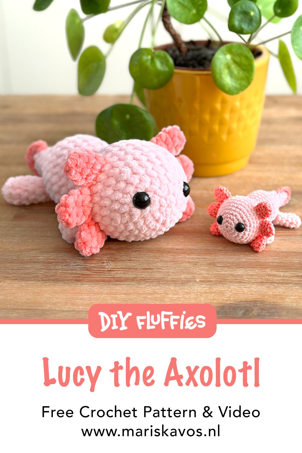 Free Axolotl Crochet Pattern - DIY Fluffies Amigurumi