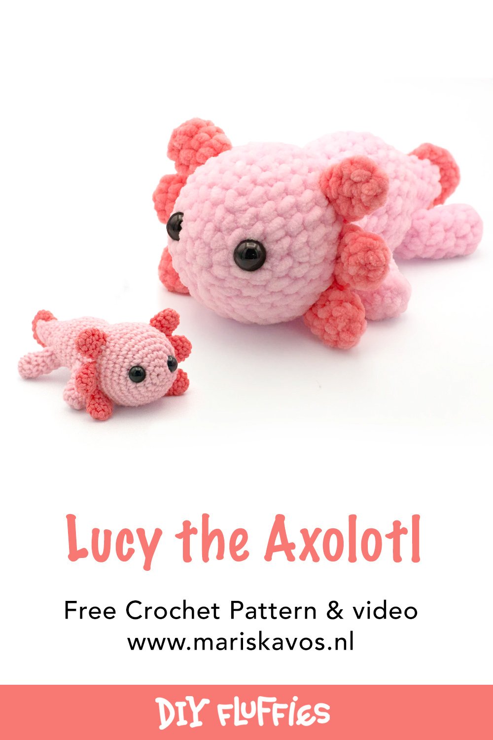 Free Axolotl Crochet Pattern - DIY Fluffies Amigurumi