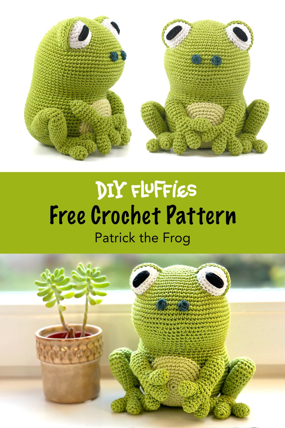 Free frog Amigurumi pattern – DIY Fluffies crochet patterns – 💕