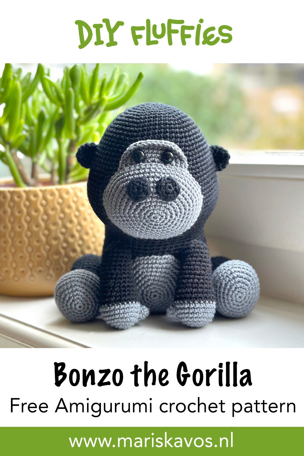 Free Gorilla crochet pattern - DIY Fluffies Amigurumi