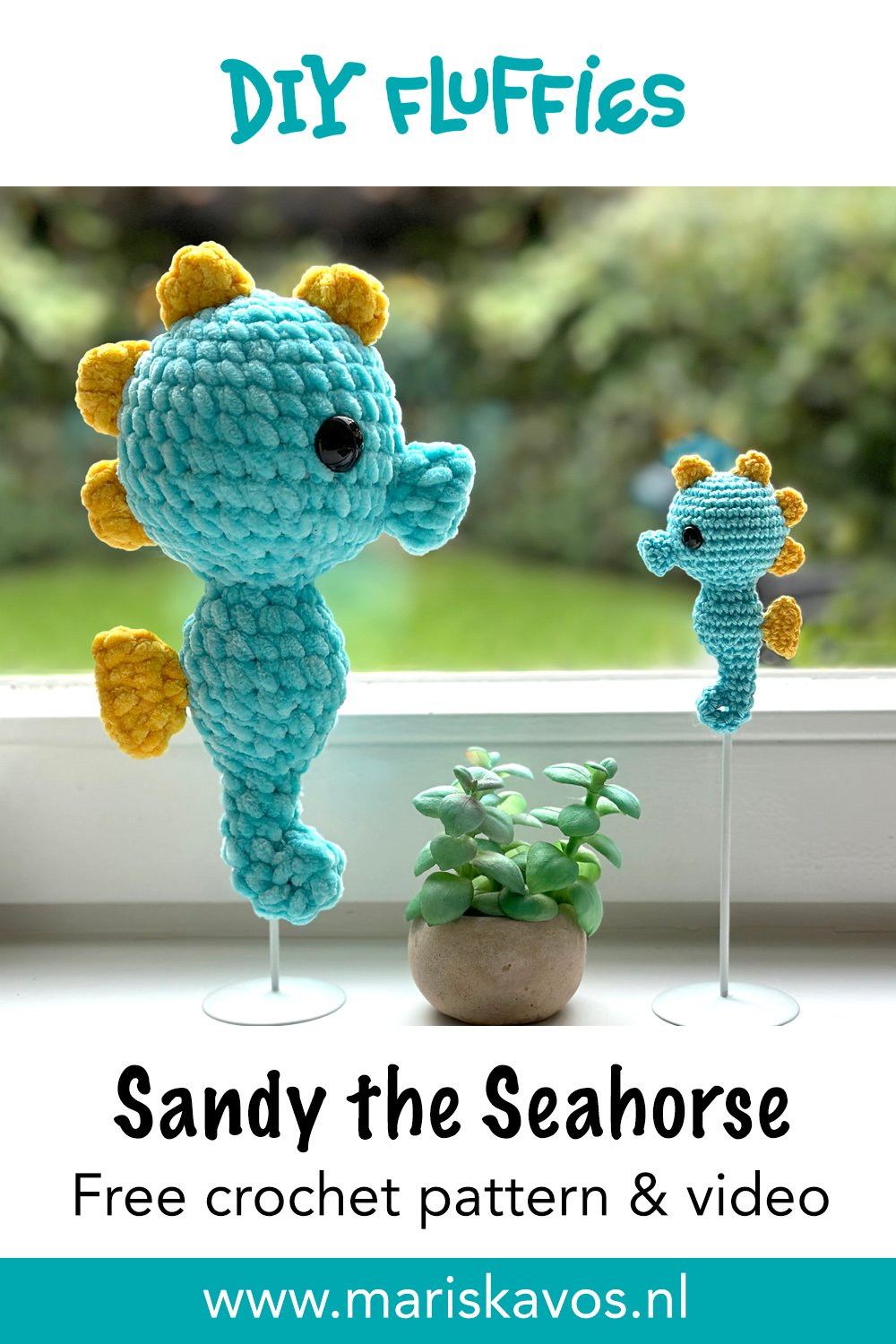 Free Seahorse Crochet Pattern - DIY Fluffies Amigurumi crochet and Toy ...