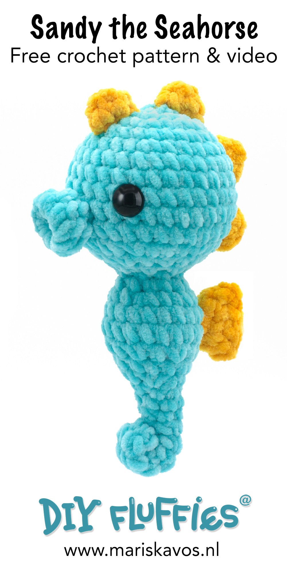 Free Seahorse Crochet Pattern - DIY Fluffies Amigurumi crochet and Toy ...