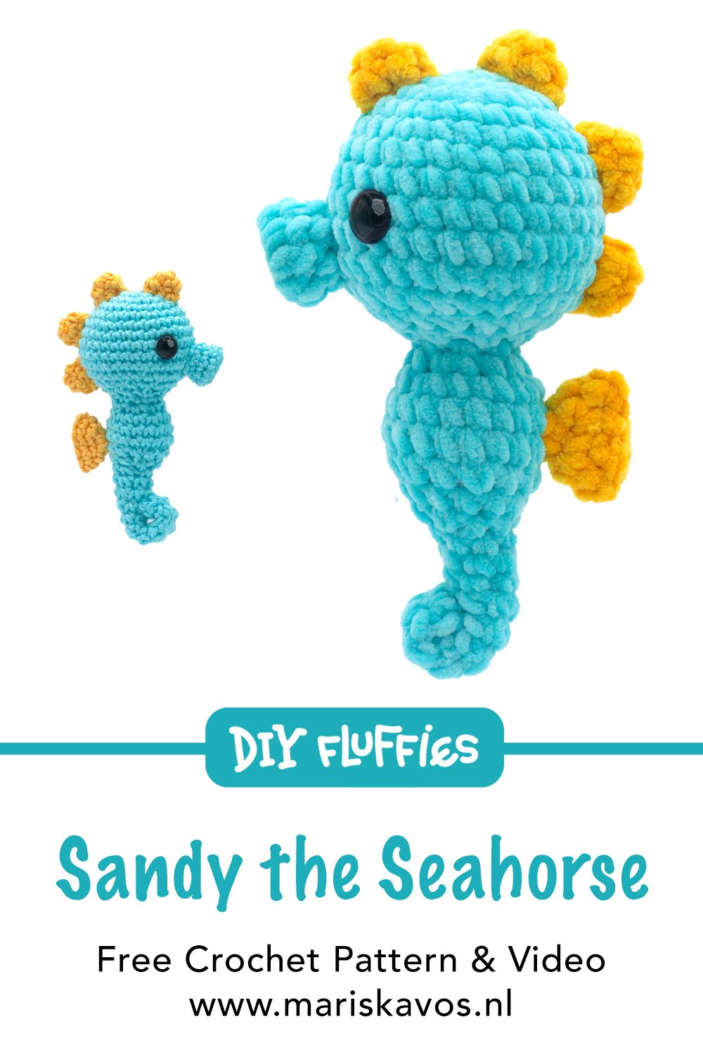 Free Seahorse Crochet Pattern - DIY Fluffies Amigurumi crochet and Toy ...