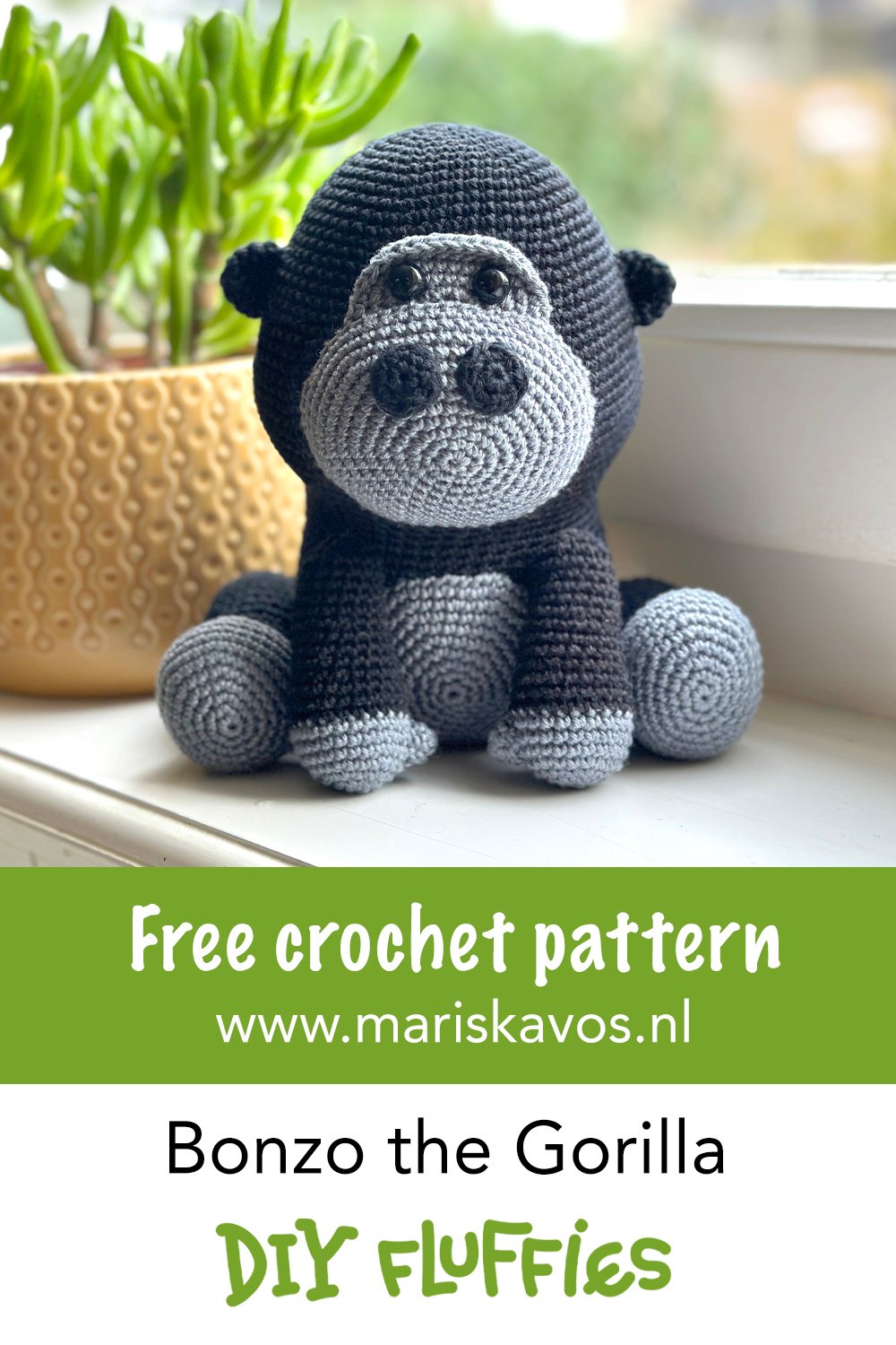 Free Gorilla crochet pattern - DIY Fluffies Amigurumi