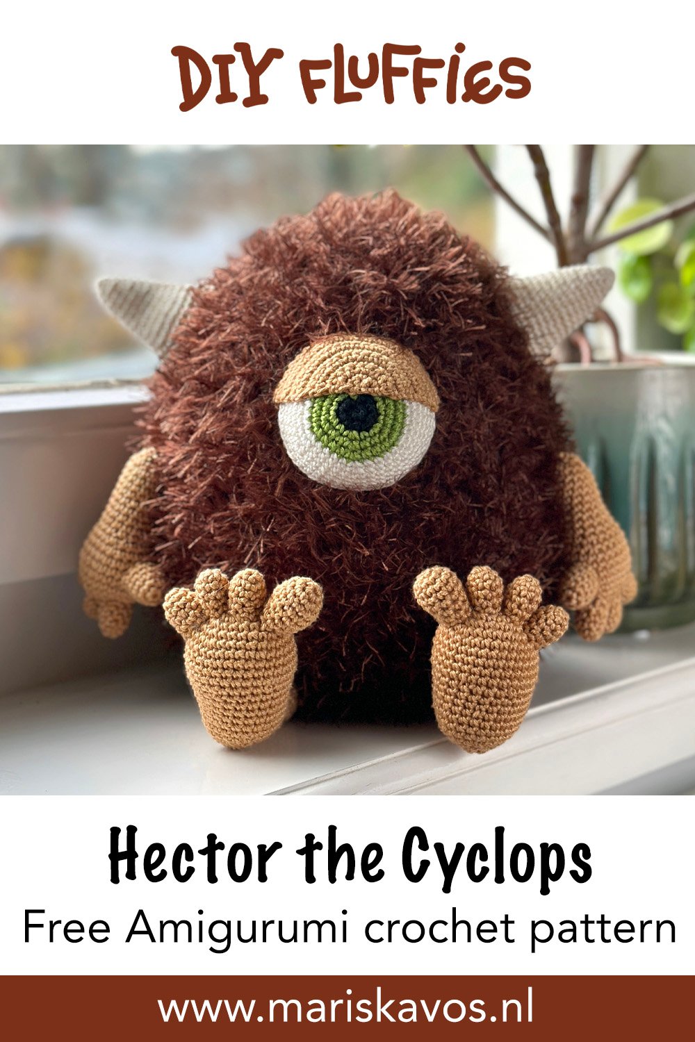 Free Monster Crochet Pattern - Cyclops plushie Amigurumi