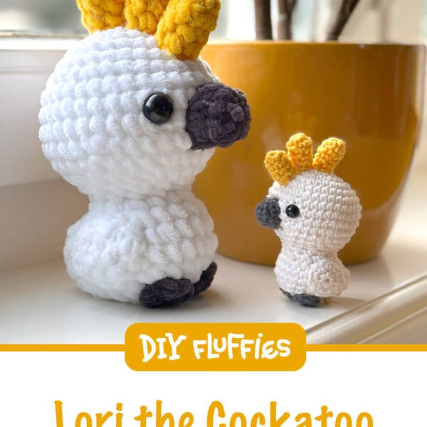 Free Cockatoo Crochet Pattern & Video Amigurumi by DIY Fluffies