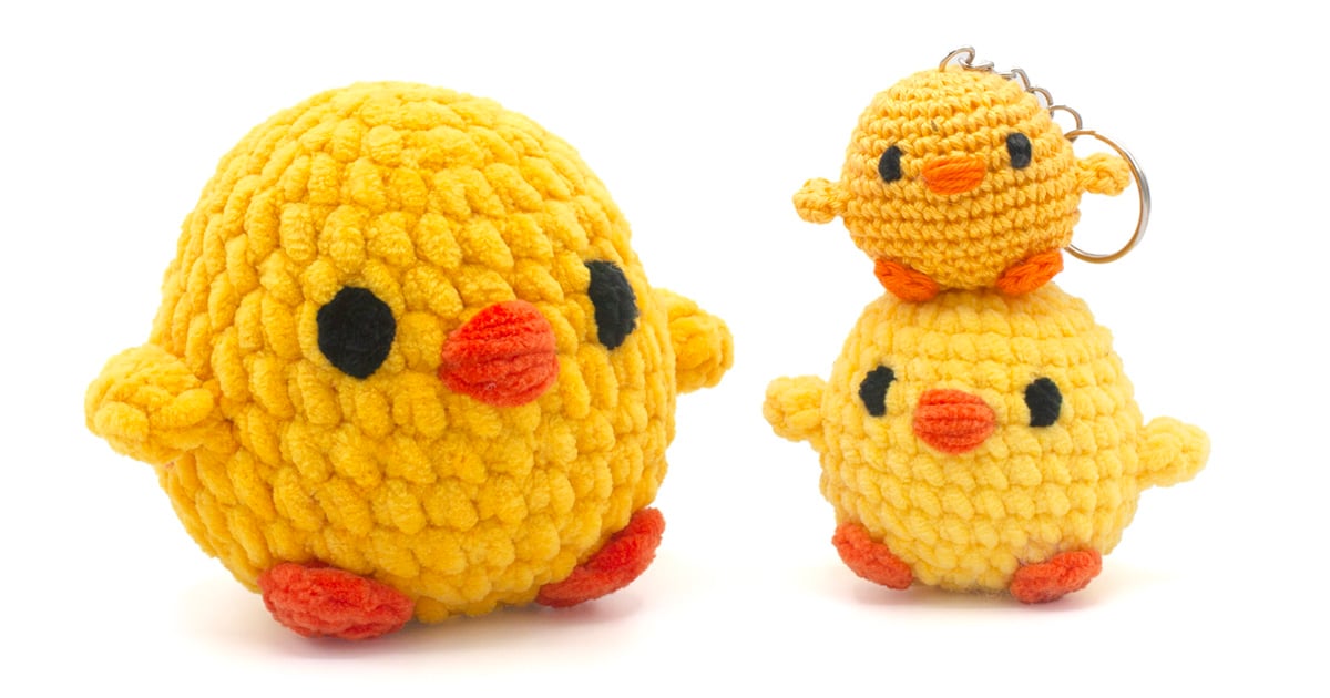 Free Chick Crochet Pattern - Amigurumi Keychain by DIY Fluffies