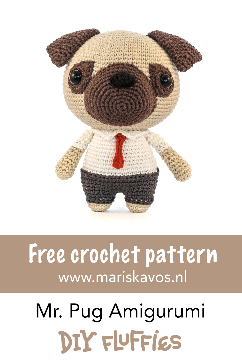 Free Pug Crochet Pattern - DIY Fluffies Dog Amigurumi