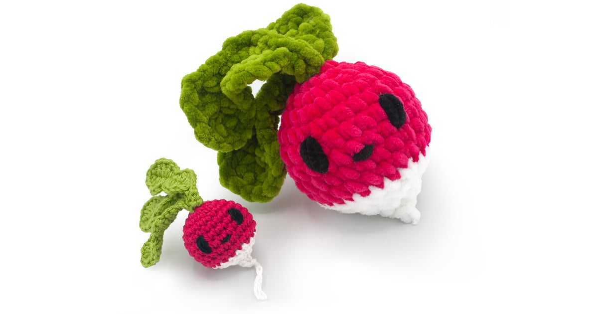 Free Radish Crochet Pattern - Cute Food Amigurumi & video tutorial